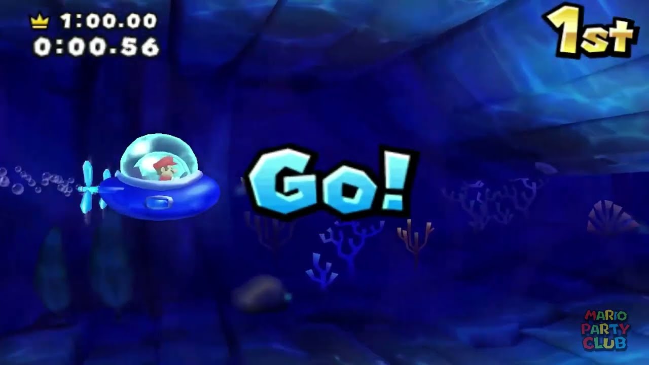 Mario Party Island Tour - Minigame - Sub Trouble / Submarine Subterfuge ...