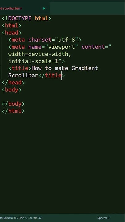 How To Make a Gradient Scroll Bar? | Html Css #html #css #shorts #youtubeshorts #trending #viral ...