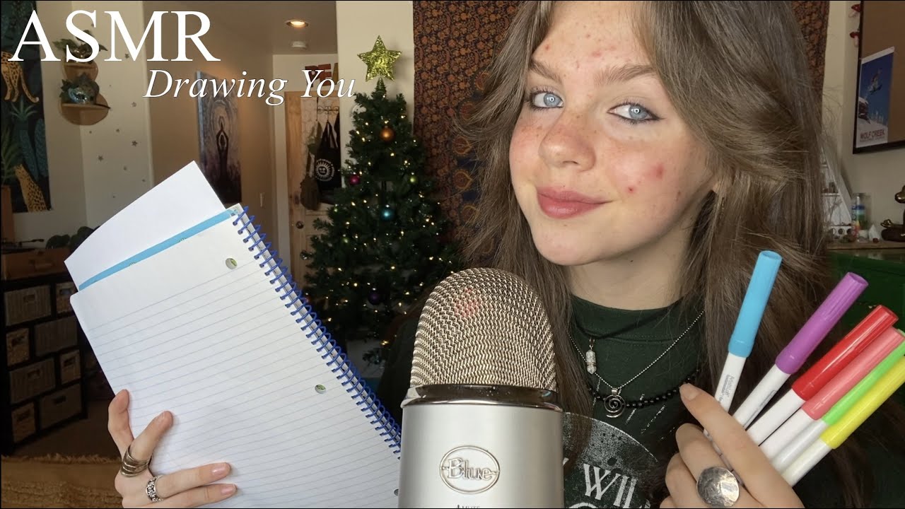 ASMR Drawing Your Portrait (Marker & Paper Sounds) - YouTube