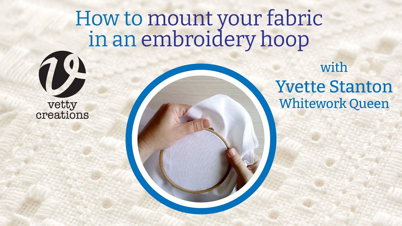 Tutorial: Mounting embroidery in a hoop - YouTube