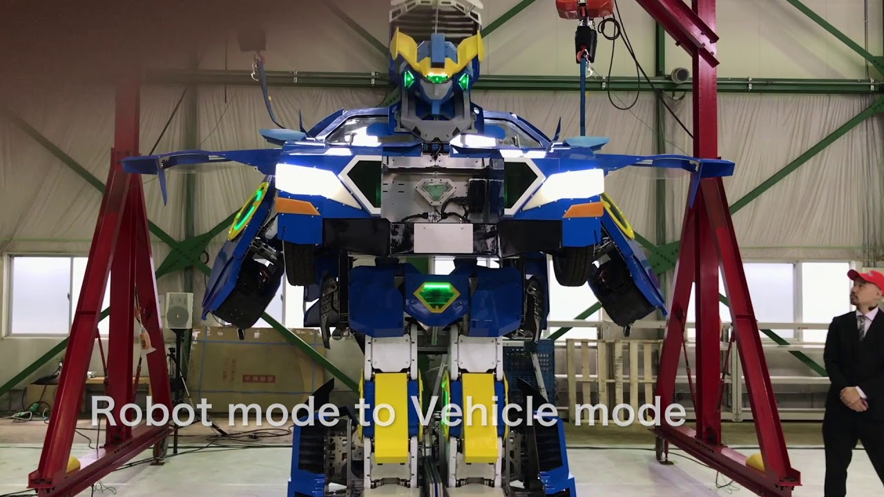 J-deite RIDE "Transform" Robot, Height 4 m, Full Ver.Video. Robot mode ...