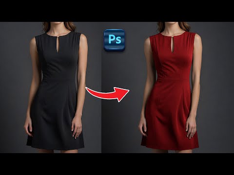 How to change black dress color   Adobe Photoshop Tutorial