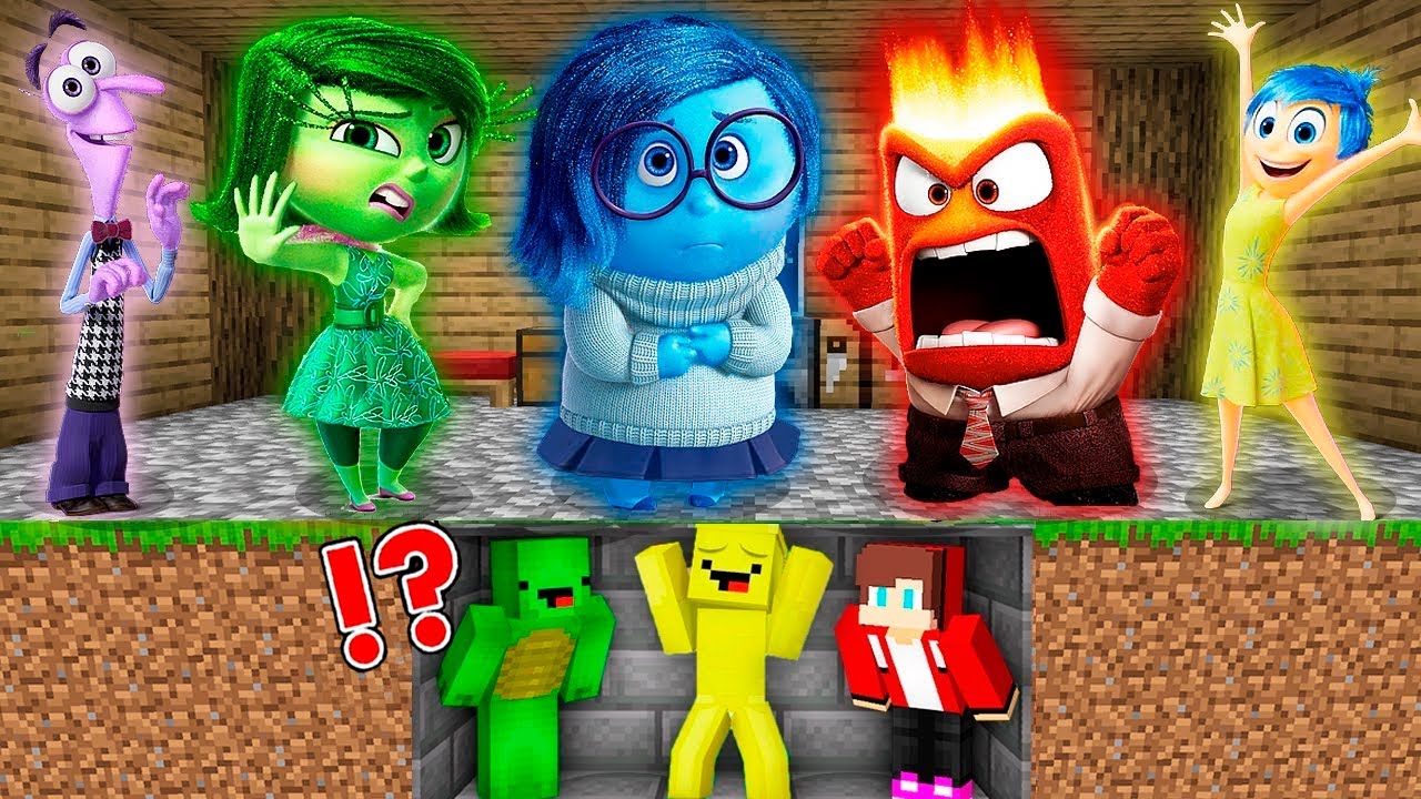 JJ and Mikey and Banana Kid SURROUNDED by INSIDE OUT 2 in Minecraft ...