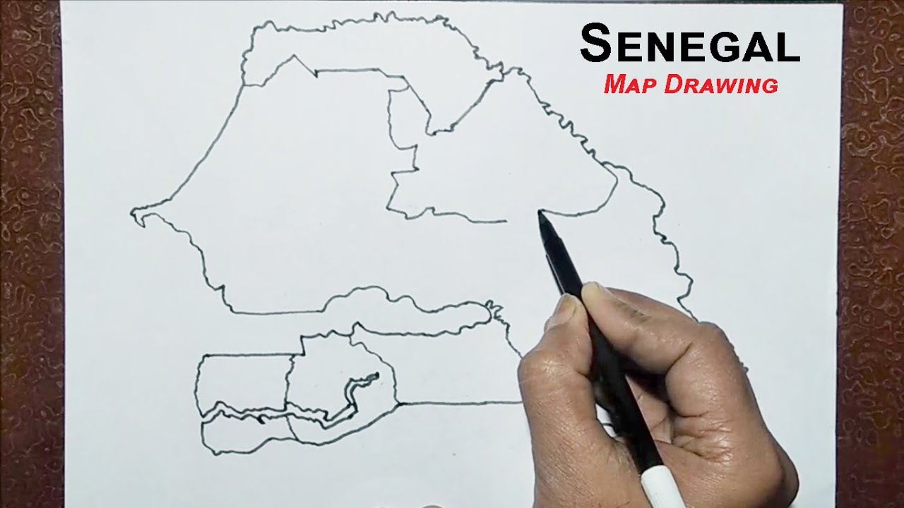 How to draw Senegal Map with regions - YouTube