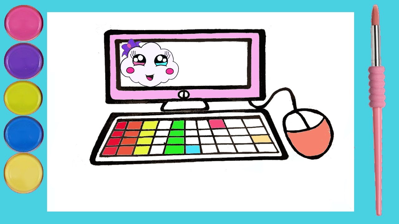 Bolalar Uchun Kompyuter rasm chizish / Drawing Computer with kids song ...