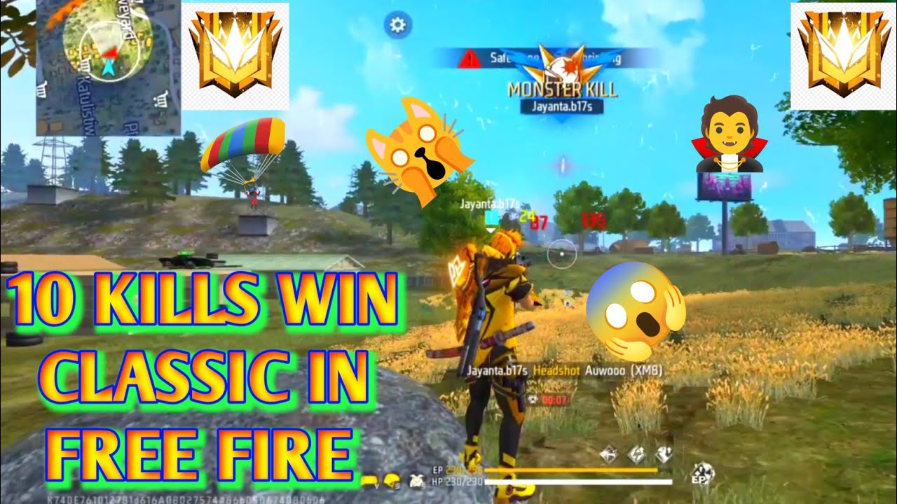 10 kills win classic in free fire #freefire #garenafreefire - YouTube