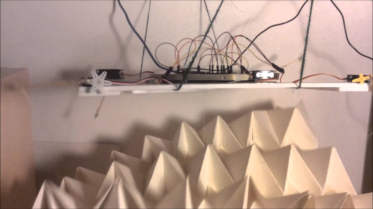 Moving Origami Ceiling - YouTube