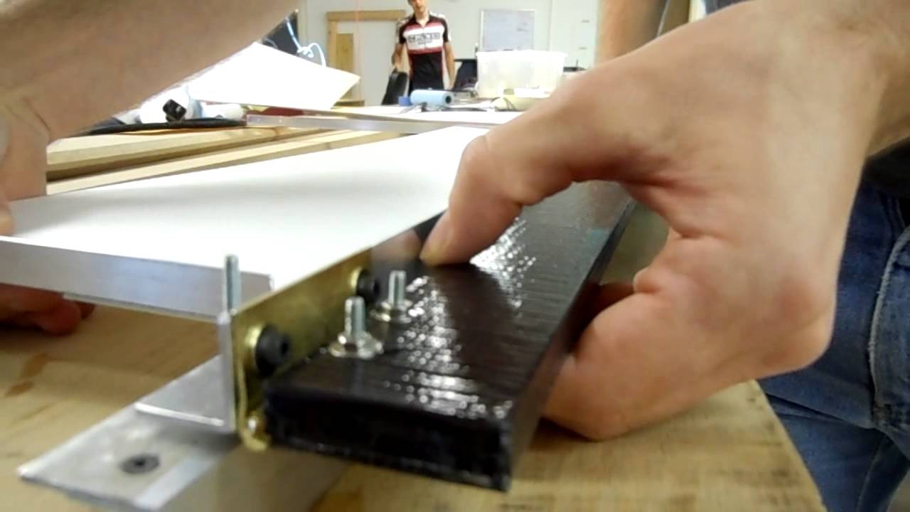 Foam bending jig for Depron leading edge - YouTube