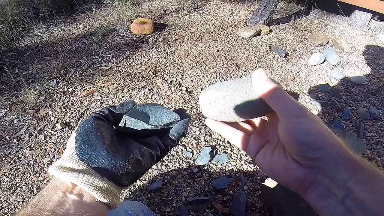 Making basalt flakes - YouTube