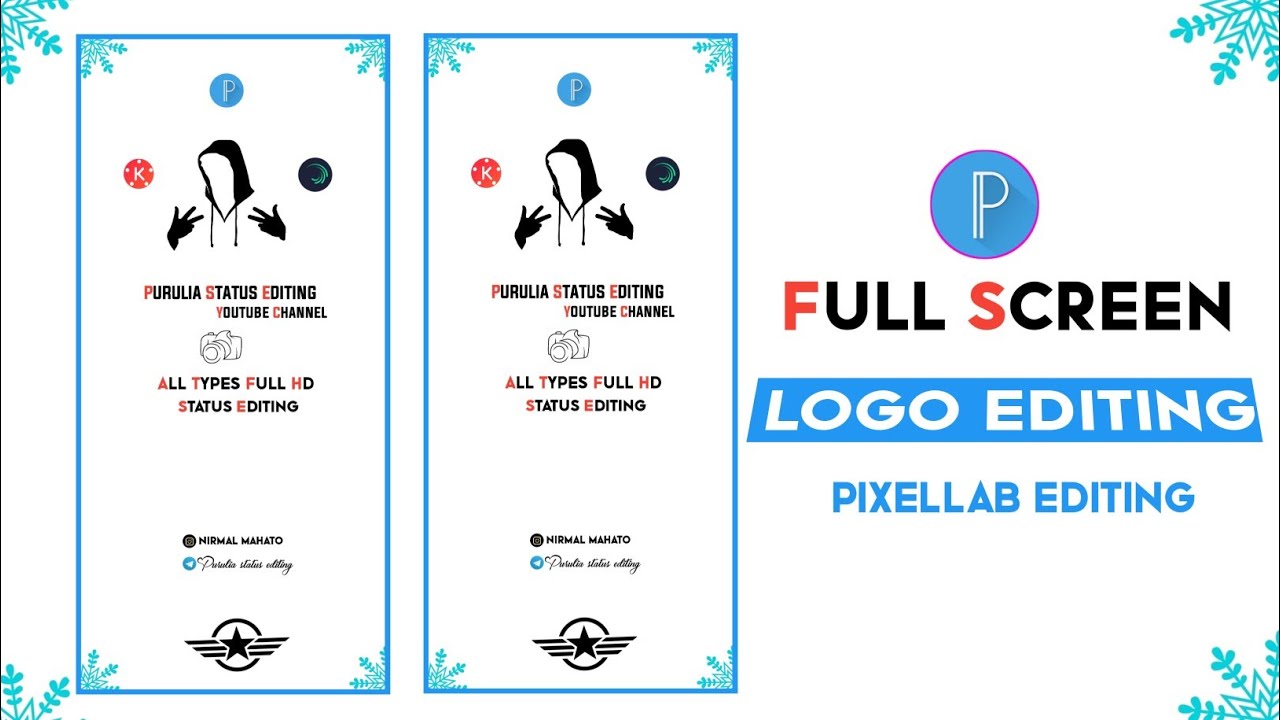 Full Screen Logo Editing In PixelLab New Style Status Video Full Screen ...