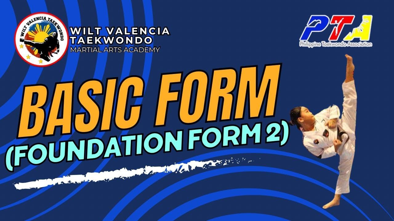 Basic Poomsae for Whitebelts | foundation form #2 (mirror view) - YouTube