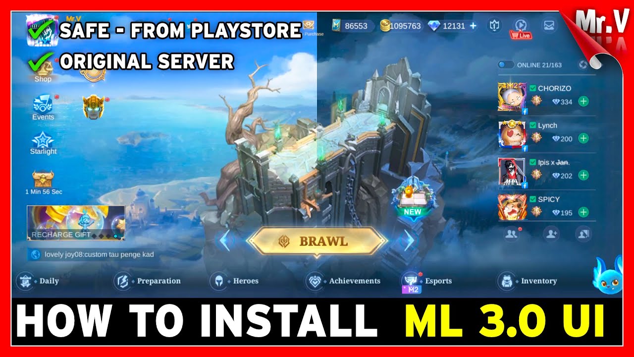 How to Install MLBB 3.0 New UI (Original Server) MLBB - YouTube