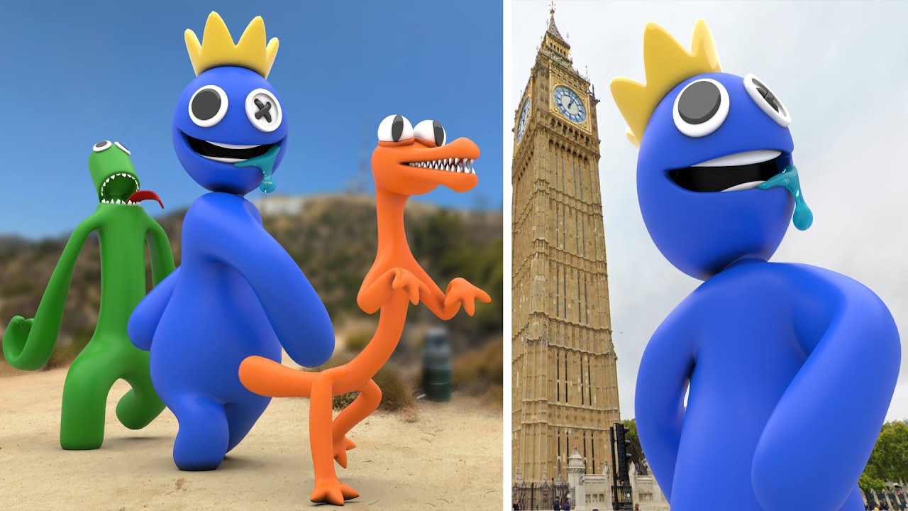 Rainbow Friends in Real Life - Dr Livesey walk - YouTube