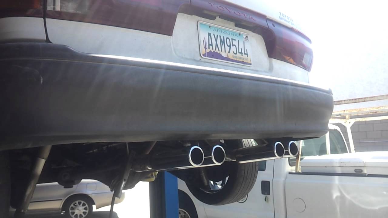 Toyota Previa w/open exhaust and dual outlets. - YouTube