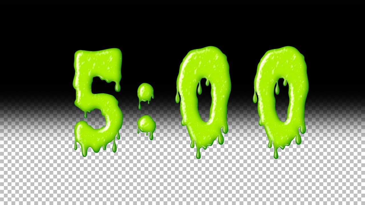 Slime Time DIY 5 Minute Countdown - Transparent Background - FREE ...