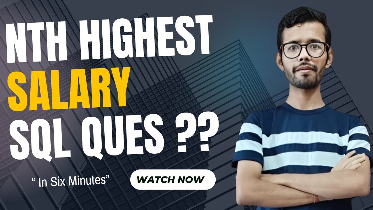 Most Asked SQL Interview Question: Nth Highest Salary | Leetcode ...