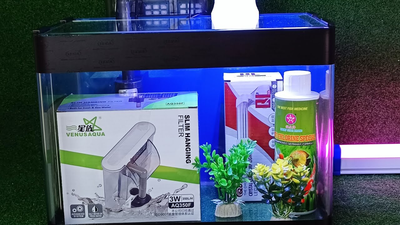 set aquarium Kaca tebal biru Saiz 12 Shopee Lazada Dan titkok ...