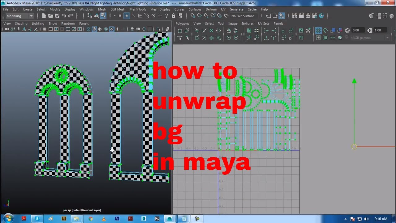 how to unwrap bg in maya - YouTube