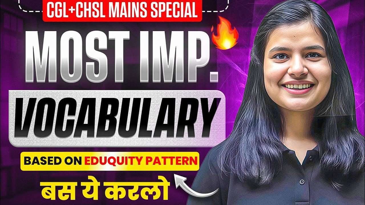 Most Important Vocabulary for CGL & CHSL Mains l Learn English | SSC ...