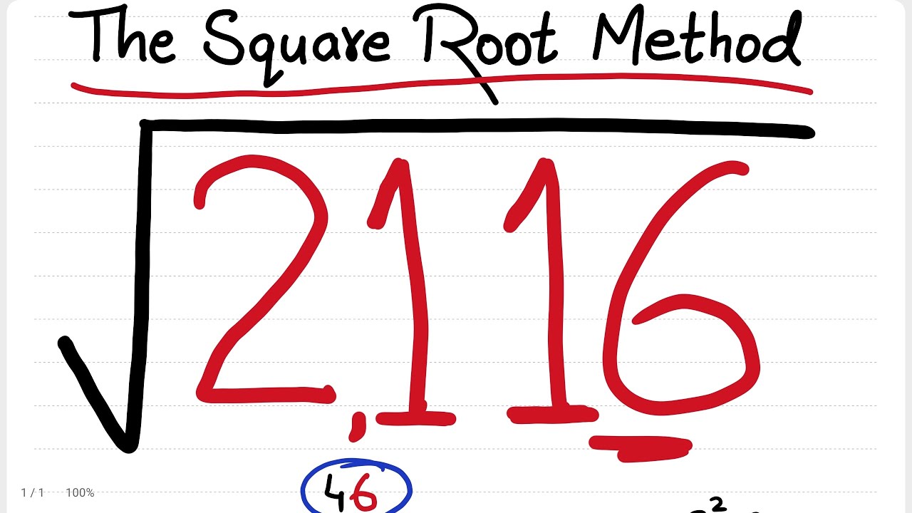 Square root of 2116 | square root trick | square root of 2116 by long ...