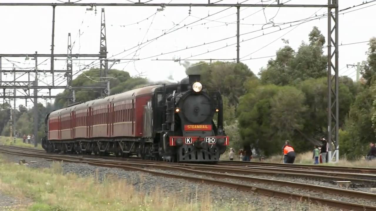 steam locomotives K153 + K190 in push-pull steam train shuttle at ...