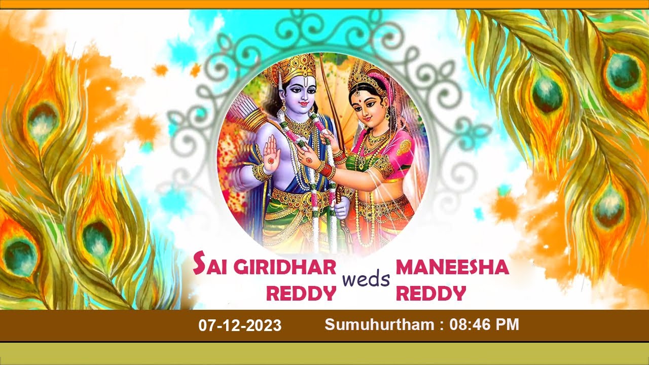 SAI GIRIDHAR REDDY weds MANEESHA REDDY - YouTube