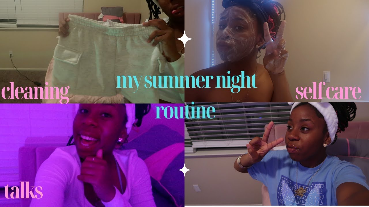 my summer night routine: productive, chill, self care - YouTube