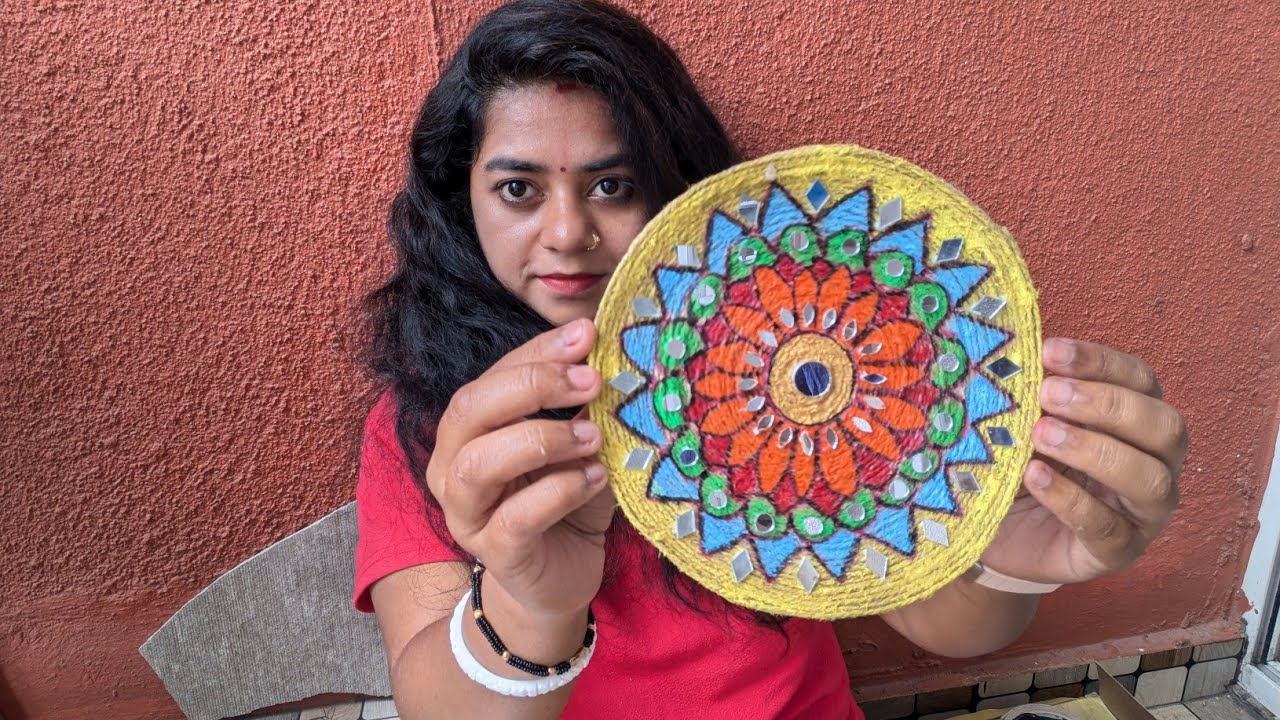 DIY Wall Decor Using Paper Plate & jute | Best out of waste - YouTube
