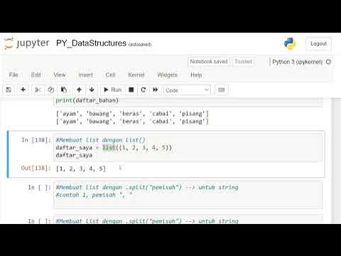 Tutorial Python untuk Data Analysis dan Data Science - Part 14 || List, Tuple, Set & Dictionary ...