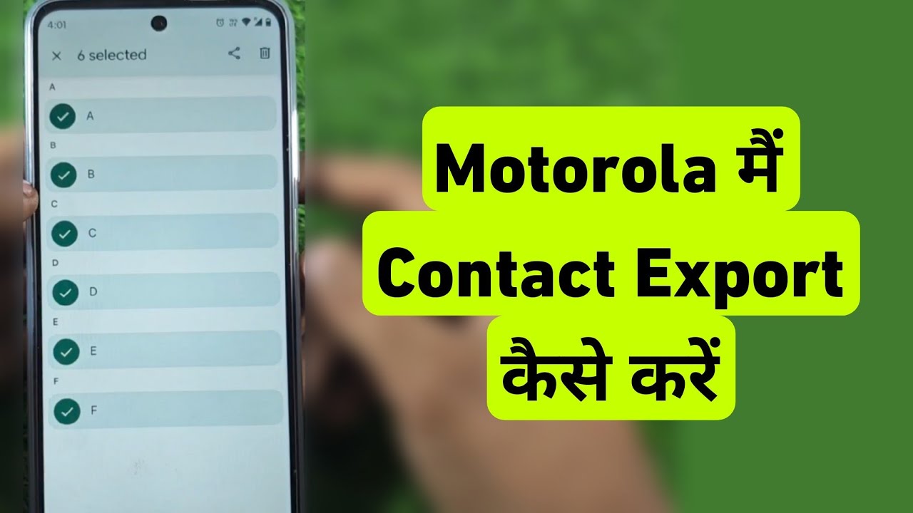 Motorola Me Contacts Export Kaise Kare || How To Export Contacts In ...