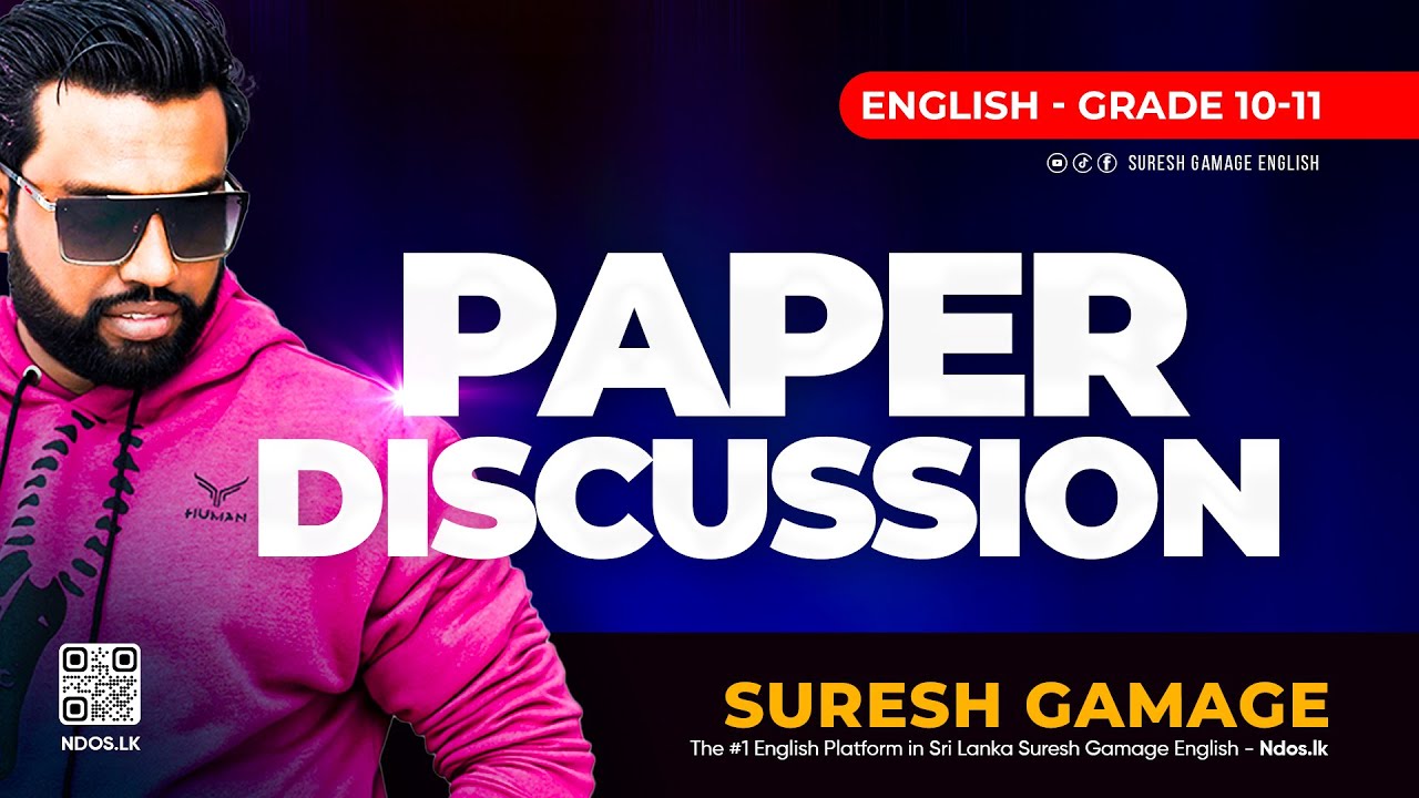 New Grade 10 English Paper Discussion Suresh Gamage English - YouTube