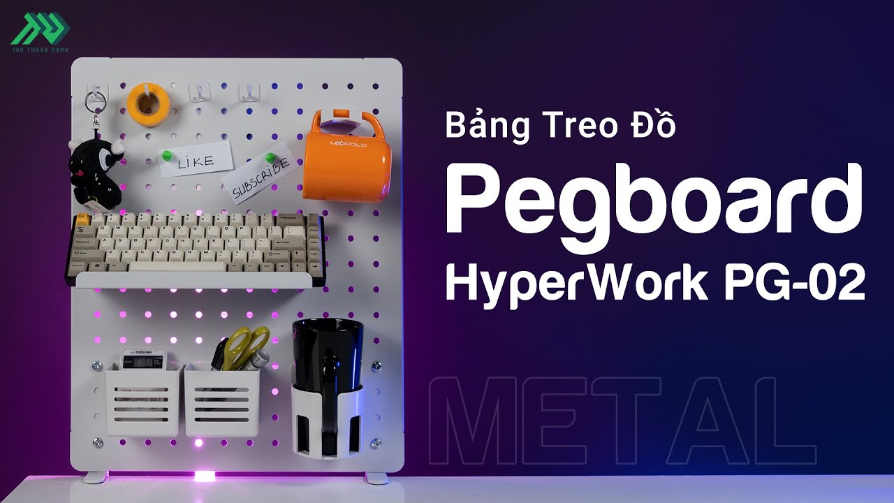 HyperWork PG-02 Metal Pegboard - Phụ kiện không thể thiếu của góc PC - YouTube