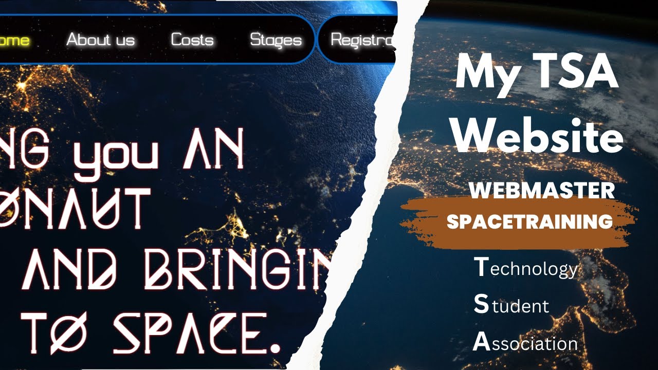 TSA Webmaster project Showcase || Space Tourism || ManojWeb || Technology Student Association ...