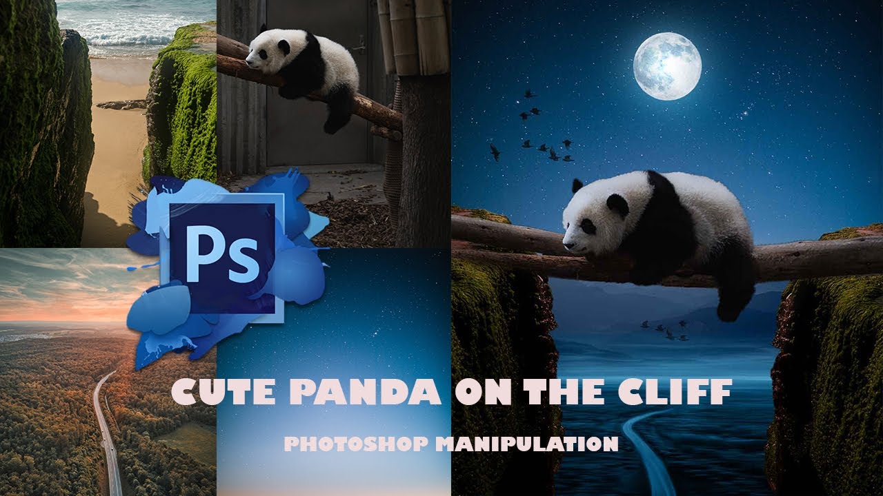 Panda Photoshop Manipulation tutorial - Fantasy Land - YouTube