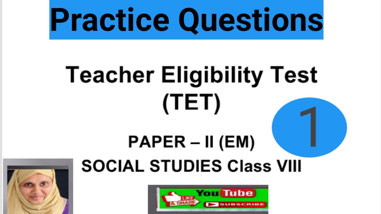 Teacher Eligibility Test || TET || Paper-ll || Social Science- 8 ...