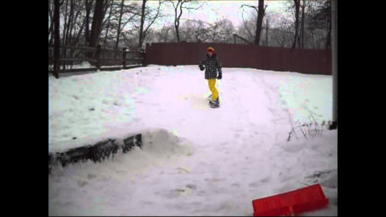 Homemade Snowboard Box Throwaway Montage - YouTube