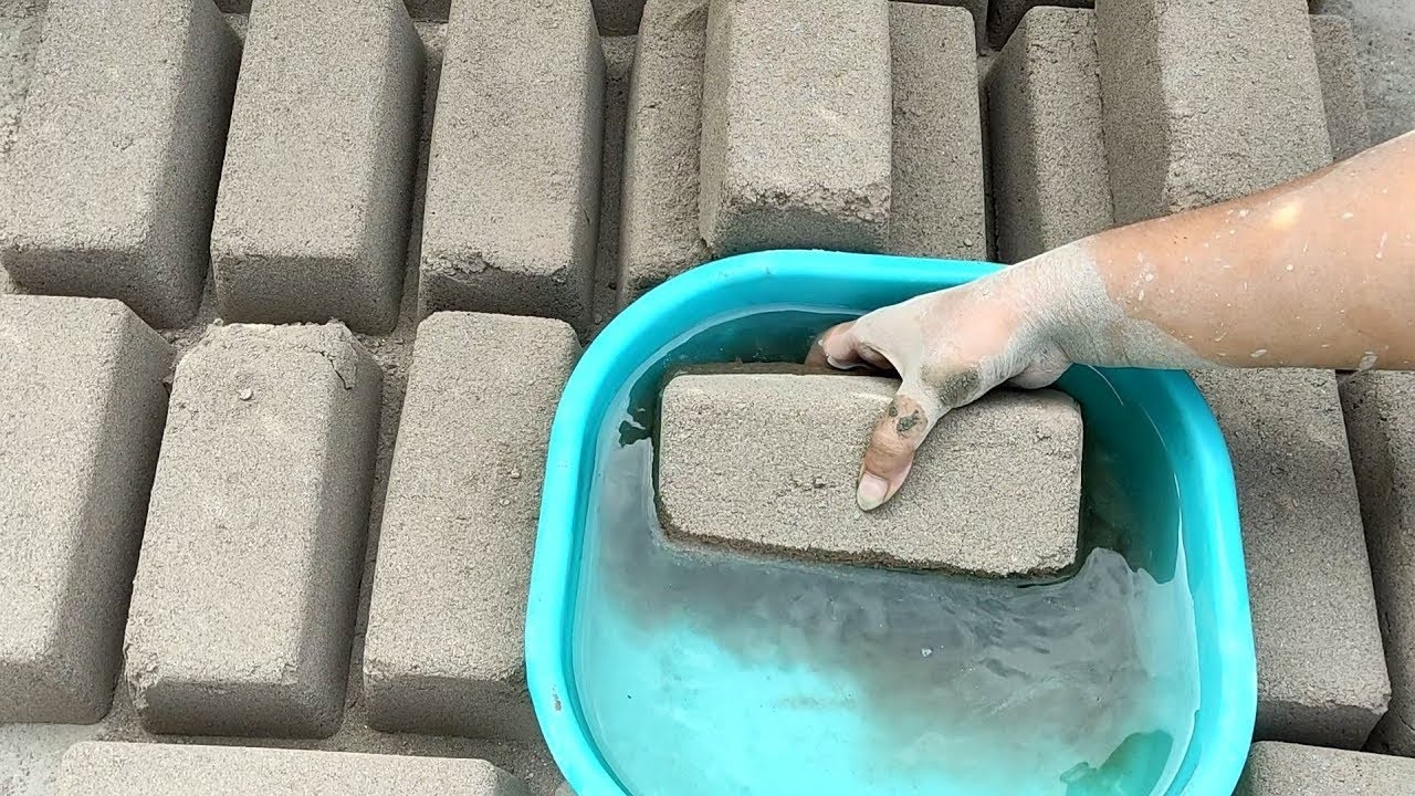 ASMR: new vid/super dusty silky grey+red sand bricks Crumble in mini ...