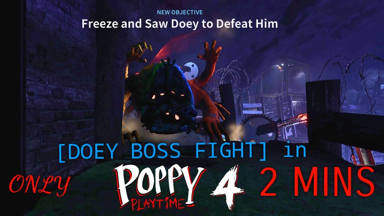 Poppy Playtime Chapter 4 | Doey boss fight in [Only 2 mins]! | Chikii ...