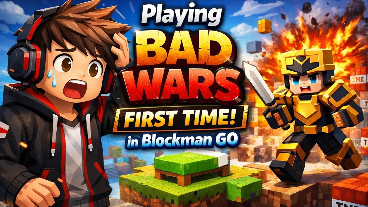 Playing first time bed wars in blockman go - YouTube