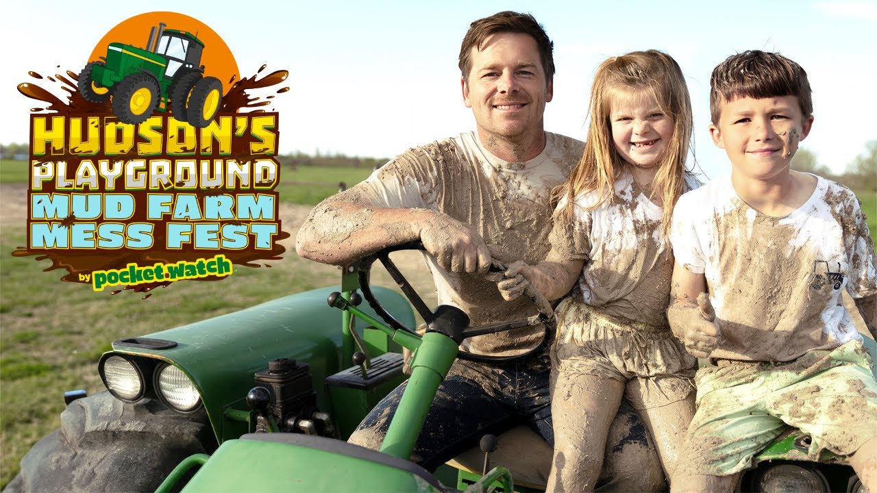 Making A Big Muddy Mess! | Hudson's Playground Mud Farm Mess Fest ...