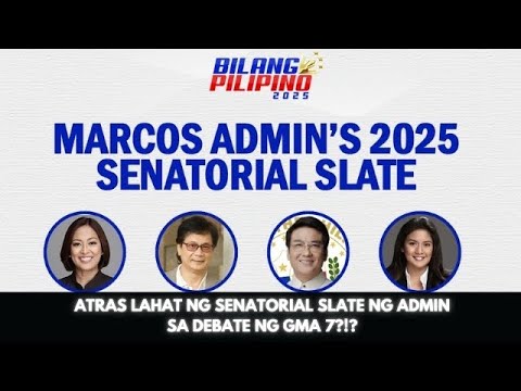 ATRAS LAHAT NG SENATORIAL SLATE NG ADMIN SA DEBATE NG GMA 7?!? - YouTube