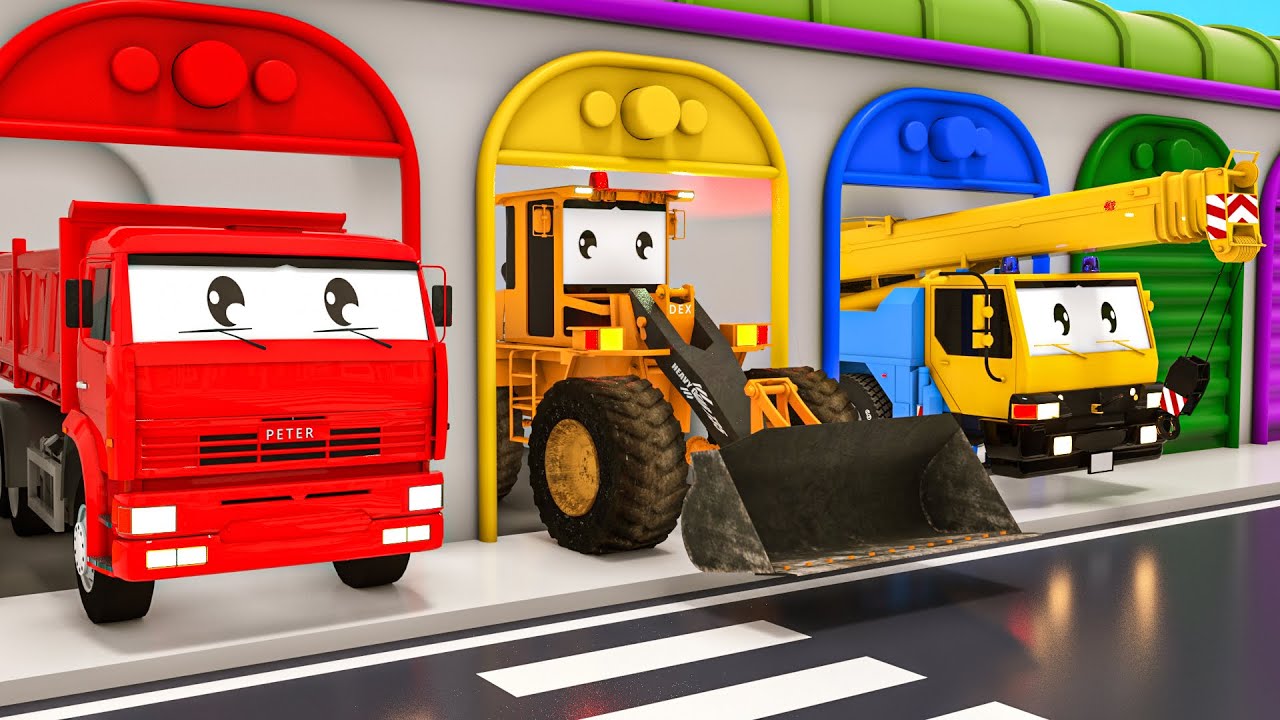 JCB Rescue truck | a dump truck, a bulldozer and a crane built a house ...