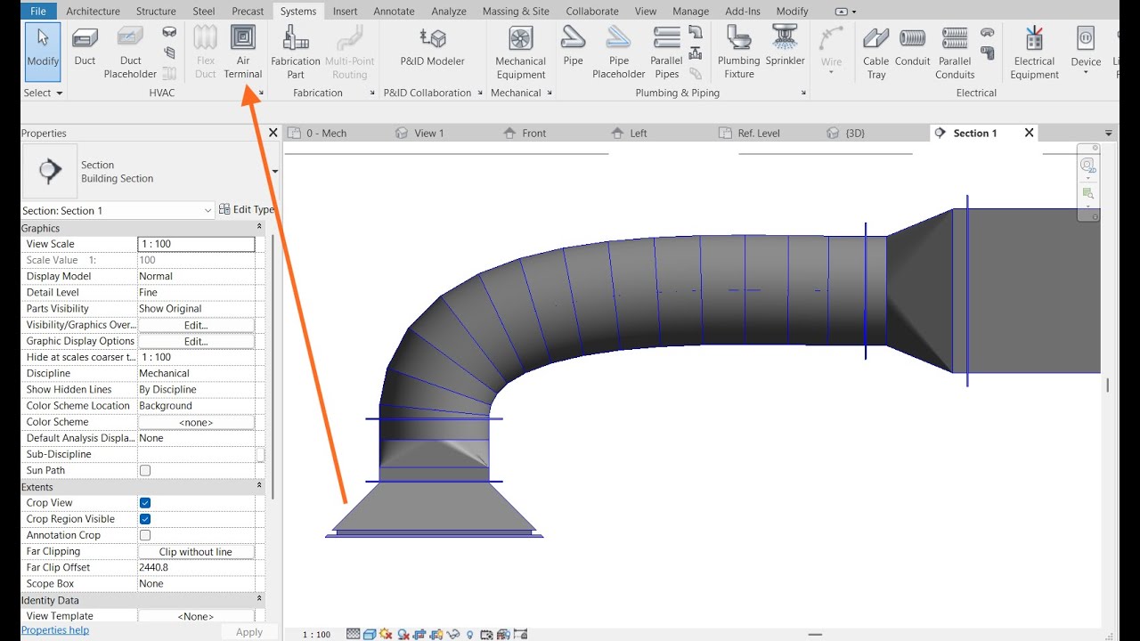Create a Air terminal family - HVAC Revit Tutorial - YouTube