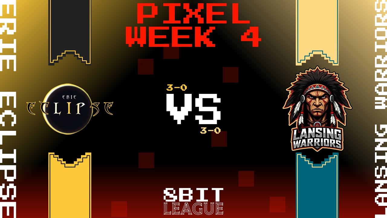 8Bit Pixel League | Week 4 Game 5 | #1 Erie Eclipse (3-0) vs #3 Lansing Warriors (3-0) - YouTube