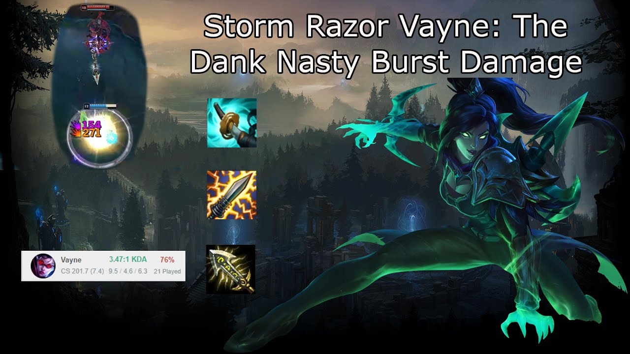 Stormrazor Vayne: One shot carries and smash games - YouTube