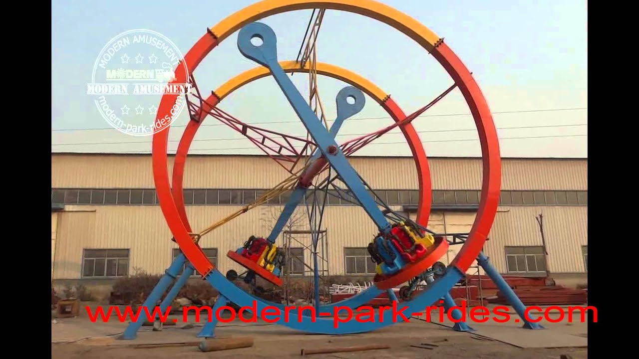 ferris ring ride, amusement equipment - YouTube