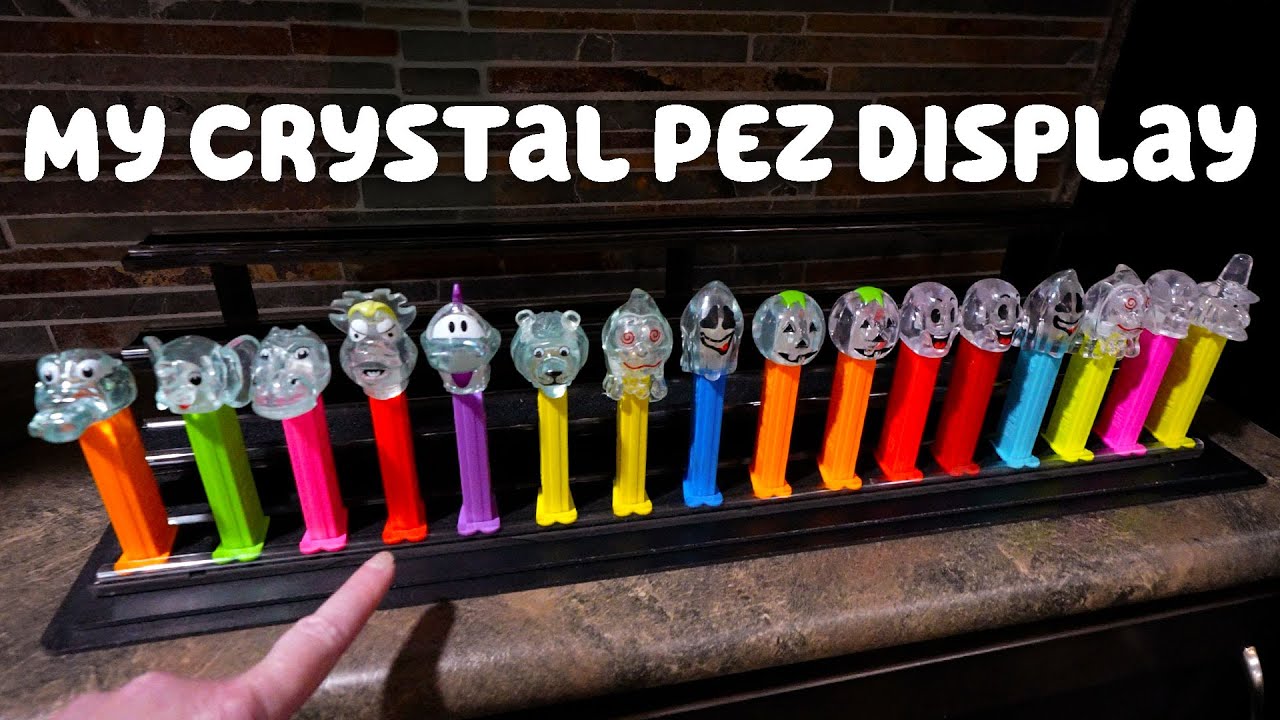 Adding Clear Crystal PEZ Dispensers to My New 4 Tier Display Case - YouTube