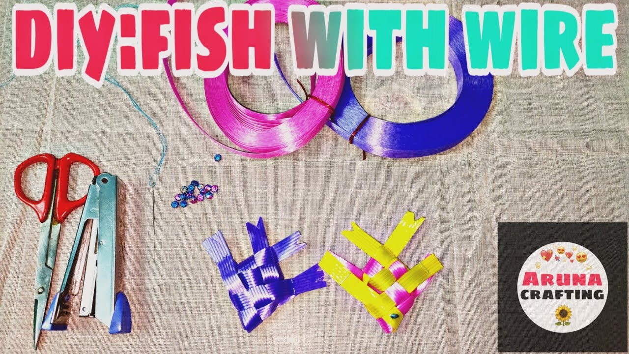 Diy fish with fishwire and ribbon || easy craft || - YouTube