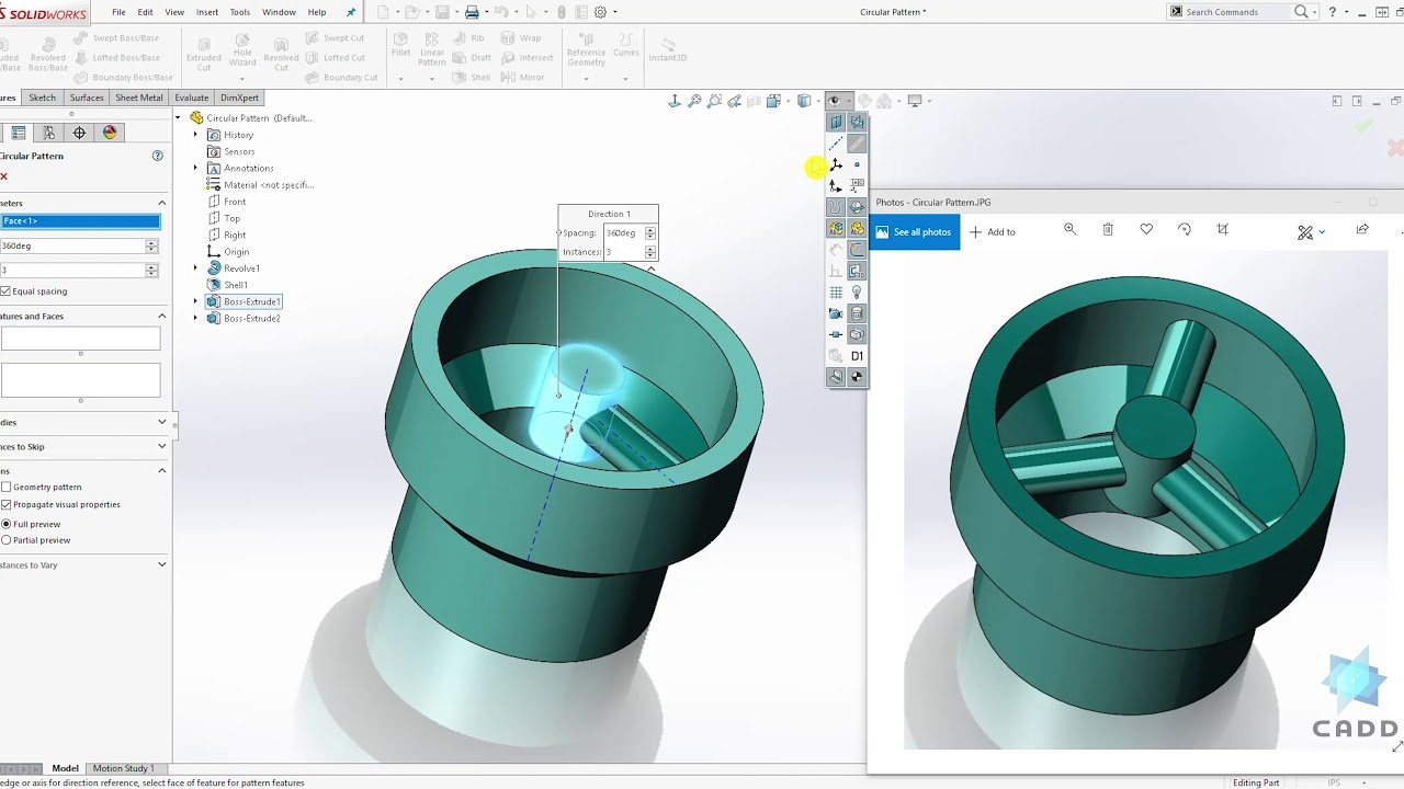 SolidWorks Tutorial For Beginners 59 How To Create A Circular SolidWorks Tutorial For Beginners 59 How To Create A Circular