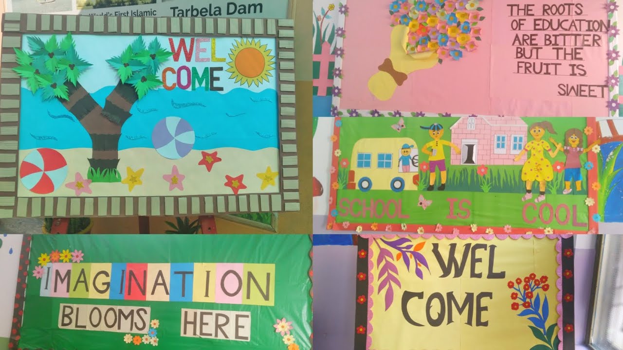 Soft Board Ideas ||# PTM||#welcome board|| # for School#welcomeBoard ...